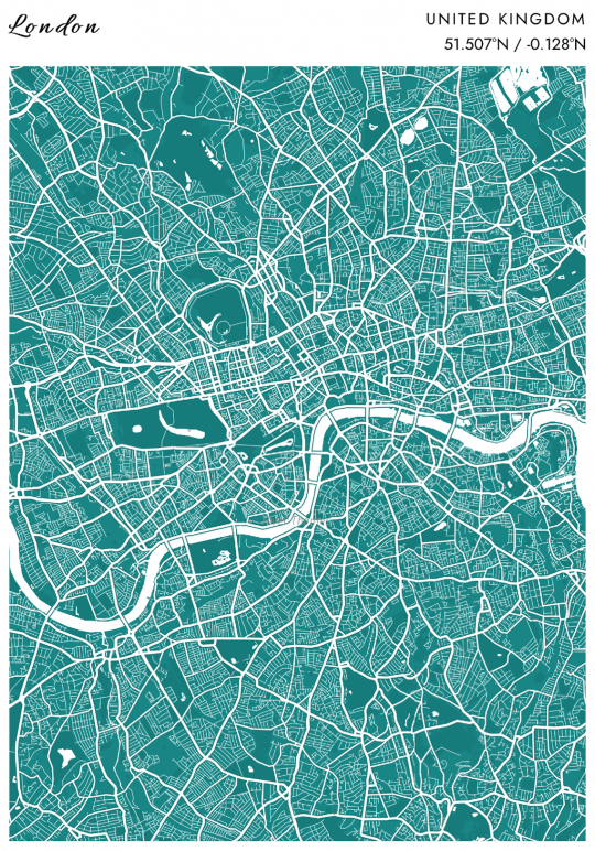 London Map Poster - Poster Star