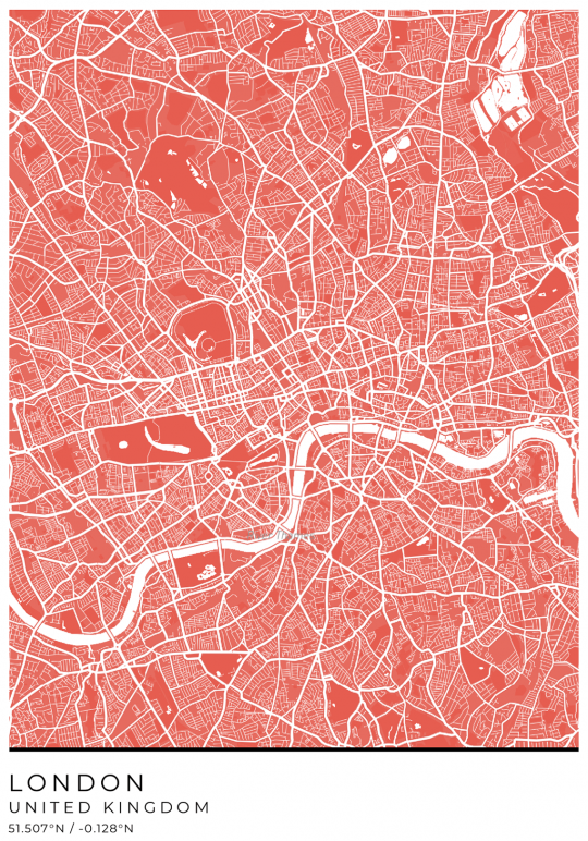 London Map Poster - Poster Star